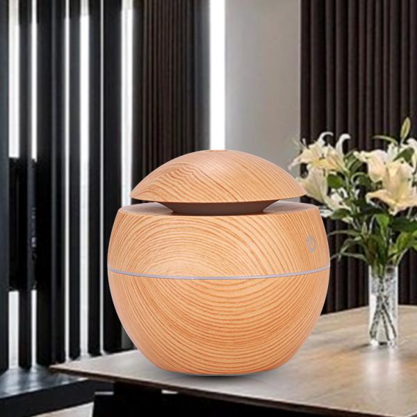Quality Other Function Portable Mini Ultrasonic USB 130ML Wood Grain Humidifier with Led for sale
