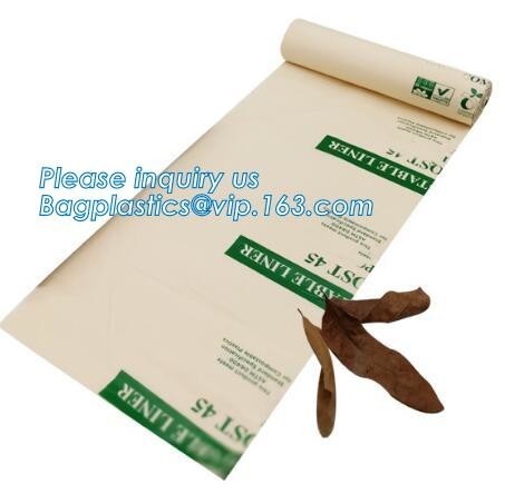 Quality Compostable Disposable Biodegradable Plastic Custom Printed Flat Garbage Bag, for sale