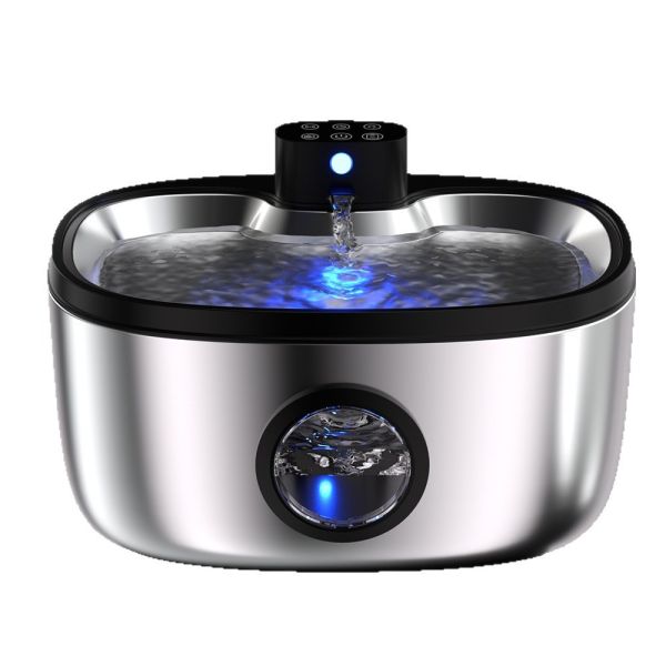 Quality Smart 5L Stainless Steel Battery Powered IPX5 Waterproof Pet Fountain for Dogs & Cats Modern Portable Automatic Water Dispenser for sale