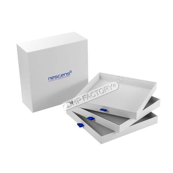 Quality Customization Rigid Drawer Box With Ribbon Handle Gift Packaging Box for sale