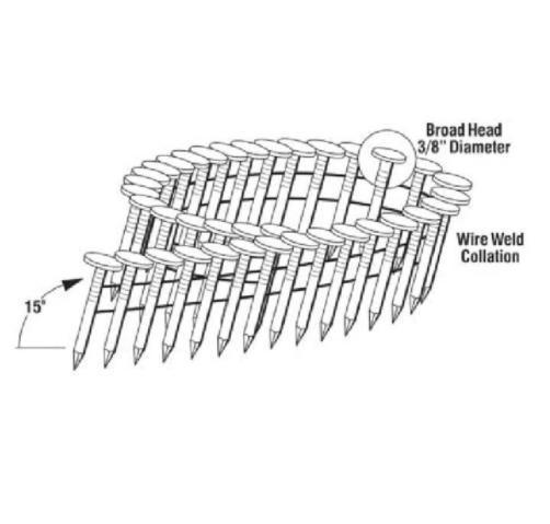 15 Degree E. G. Wire Welded Coil Roofing Nails 45mm
