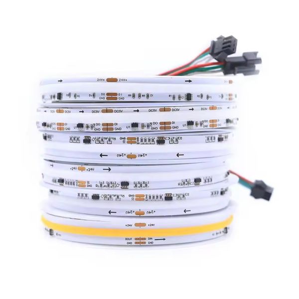 Quality RGB COB LED Light Strip Addressable 12V 720 Light/Meter 2811IC Color Flexible for sale