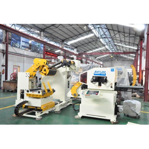 Quality 3 In 1 Nc Servo Coil decoiler straightener feeder Machine With Power Press for sale