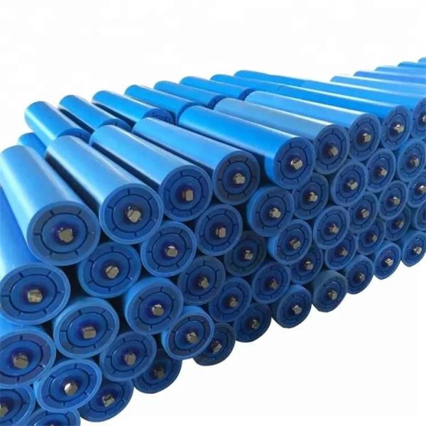 Quality 4 Inch Polymer Pipe Plastic HDPE Impact Conveyor Training Idler Rollers for sale