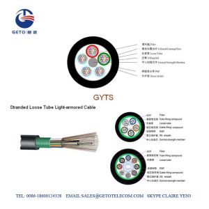 Quality GYTS overhead Underground Outdoor 48 Core Fiber Cable for sale
