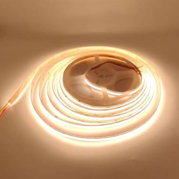 Quality 5 Meter Linear Cob Led Light Strip 12v 528 Leds/M High Brightness Adjustable for sale