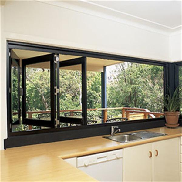 Quality Double Glazed Aluminum Bifold Windows Customized Width High Security for sale