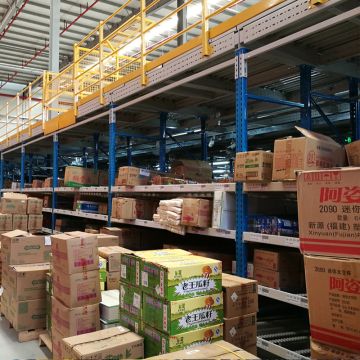 Quality A25: Mezzanine Racking Supported By Carton Flow Rack,Multi-Tier Rack,Warehouse for sale