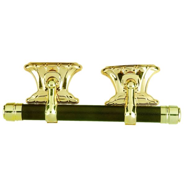 Quality 24K Gold Wooden Casket Handles Wholesale H In Plastic Panel And Zinc Alloy Hinge for sale