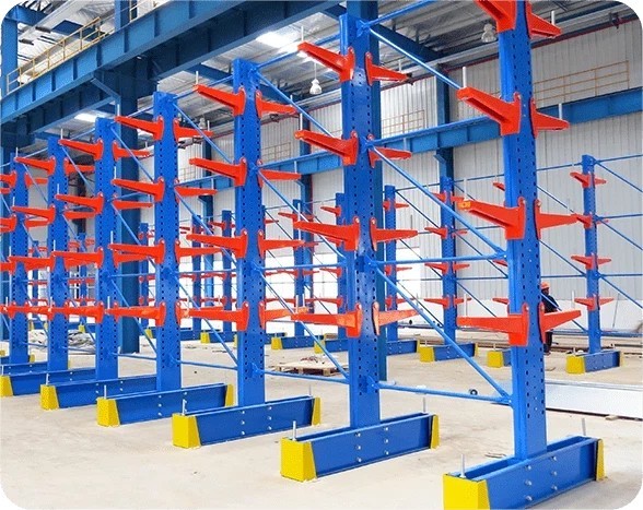 Quality Heavy Duty Adjustable Cantilever Racking System with Powder Coating for Long and for sale