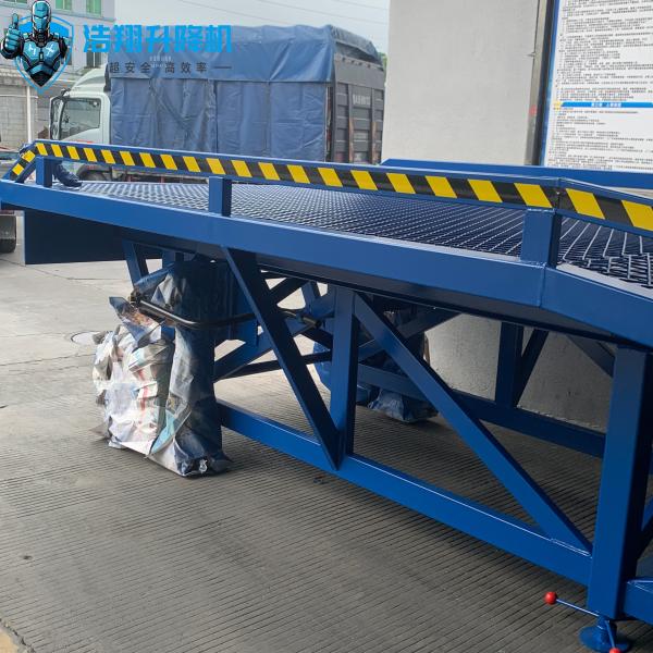 Quality 10T-10M Customized Blue Loading And Unloading Goods Hydraulic Dock Ramp for sale