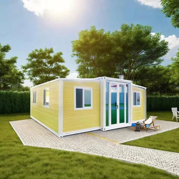 Quality Yellow Colour Customized Expandable Container Homes for Comfortable Living for sale