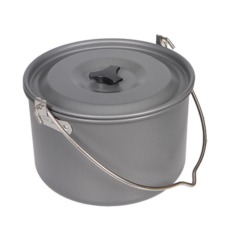 Outdoor Camping Cookware Set Non-Stick Aluminum Picnic Hanging Cooking Pot
