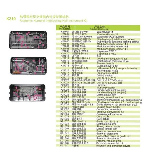 Quality Anatomic Humerus Interlocking Nail Surgical Tool Box for sale