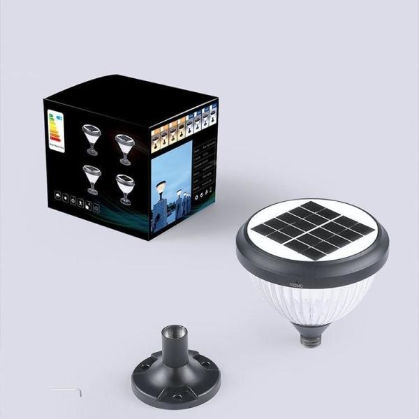 Quality Solar Energy Column Head Lamp for Outdoors Patio Pathway Landscape Illumination for sale