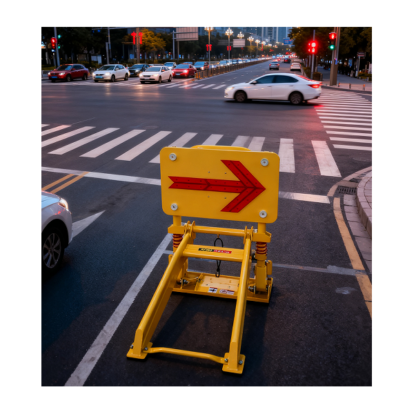Quality 20kg Aluminum Foldable Traffic Yellow Vehicle Security Barriers for sale
