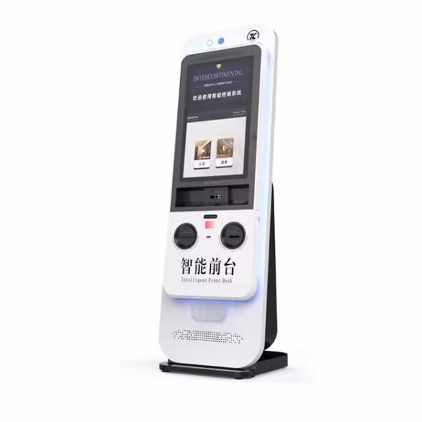 Quality Self Checkin Kiosk with Motorized Card Dispenser Multi-Lingual Support and Wi-Fi for sale