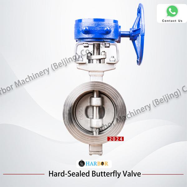 Quality Cast Steel Triple Eccentric Manual Worm Gear Wafer Butterfly Valve D373H-16C in for sale