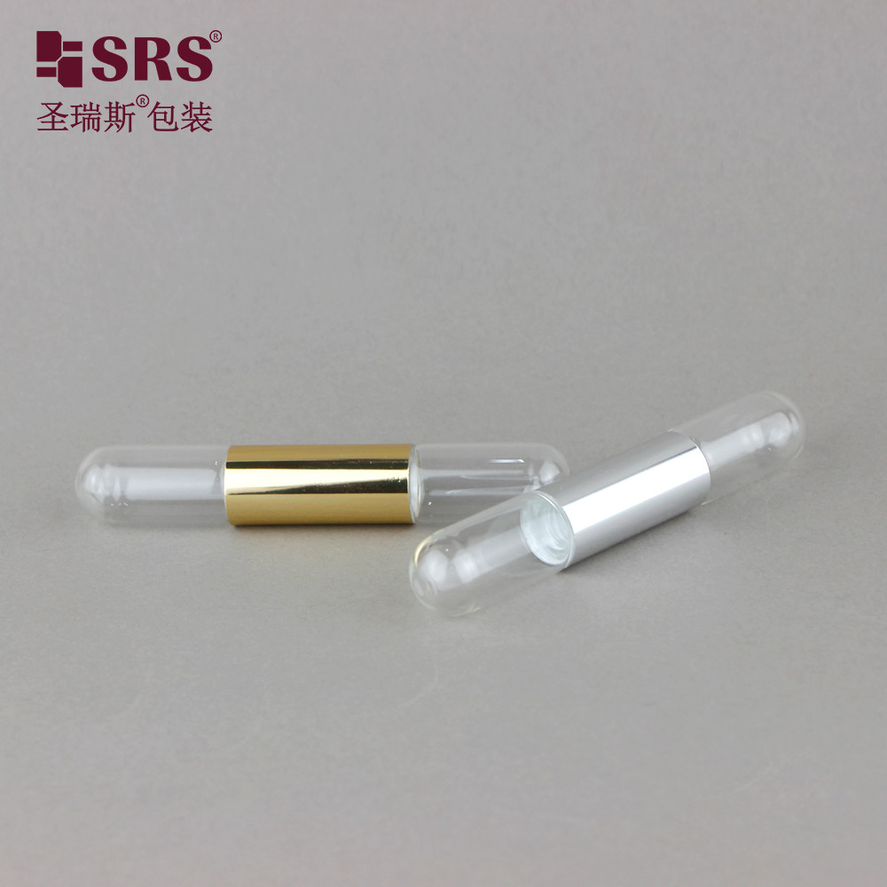 Quality SGB2-3ml+3ml Clear Round Bottom Tube Vial Glass Roll On Nail Oil Bottle for sale