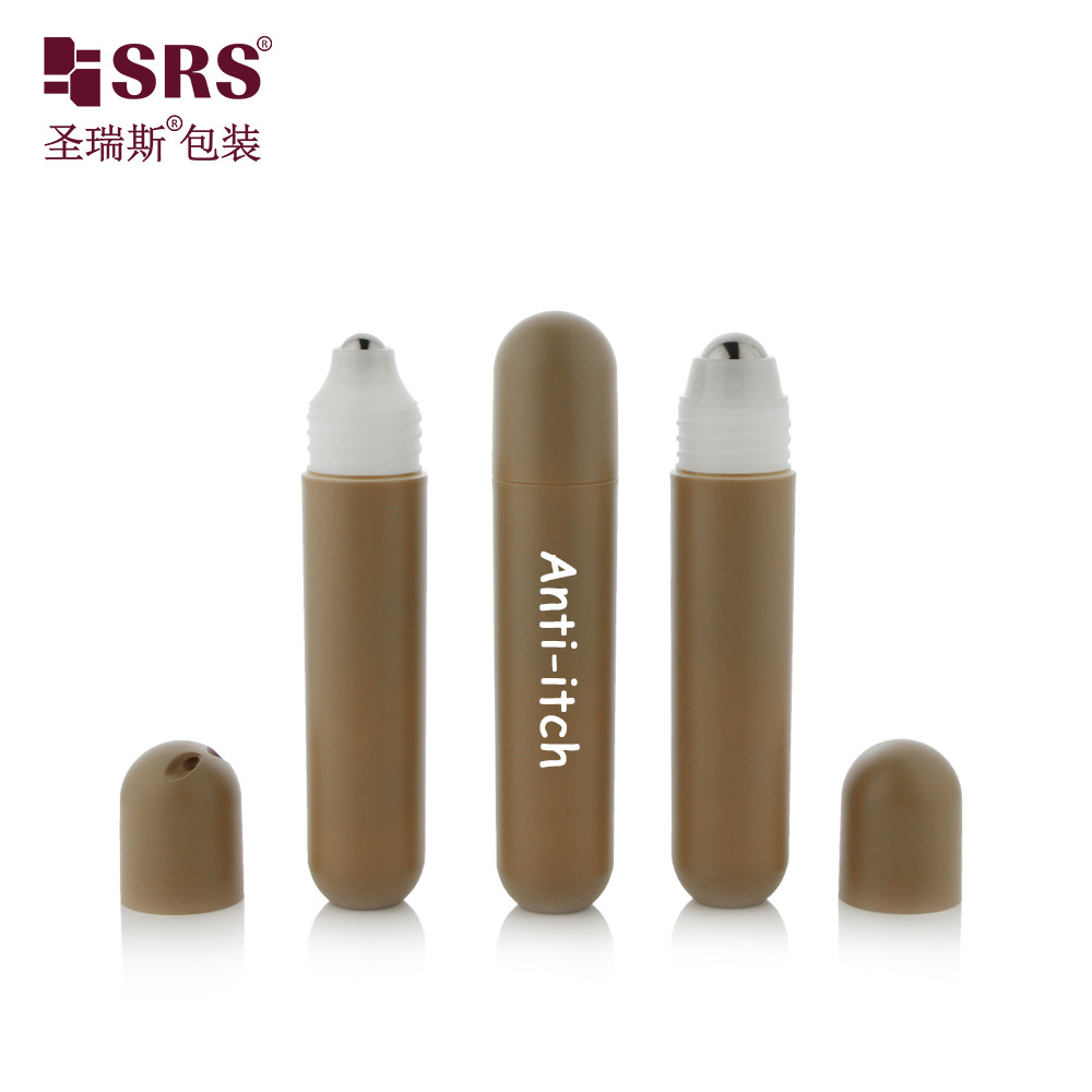 RPPG-25ML PP PCR Recycled Injection Custom Color Matte Finished Round Bottom Roller Steel Ball With Dome Cap For Liquid Gel