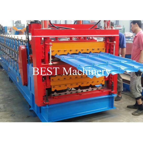 Quality Automatic Steel Roof Roll Forming Machine Three Layer 1200mm Max Coil Width for sale