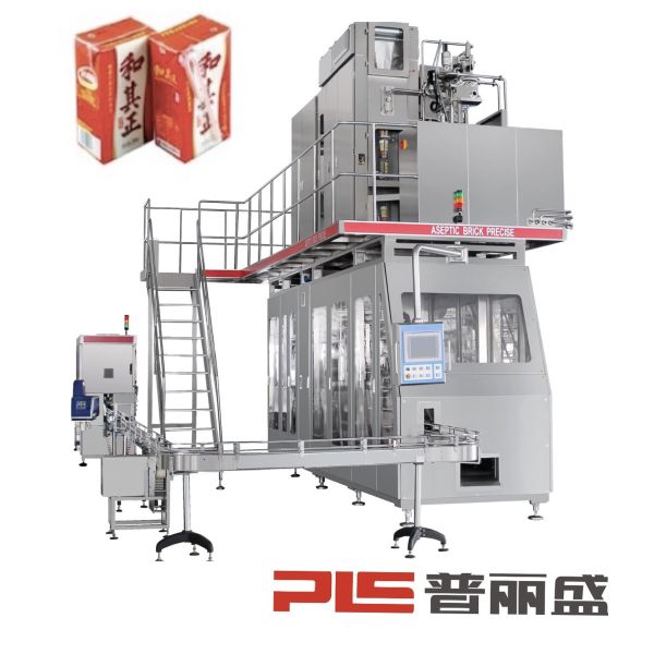 Quality 16000 PPH 100ml Aseptic Carton Filling Machine with Straw Applicator for Milk for sale