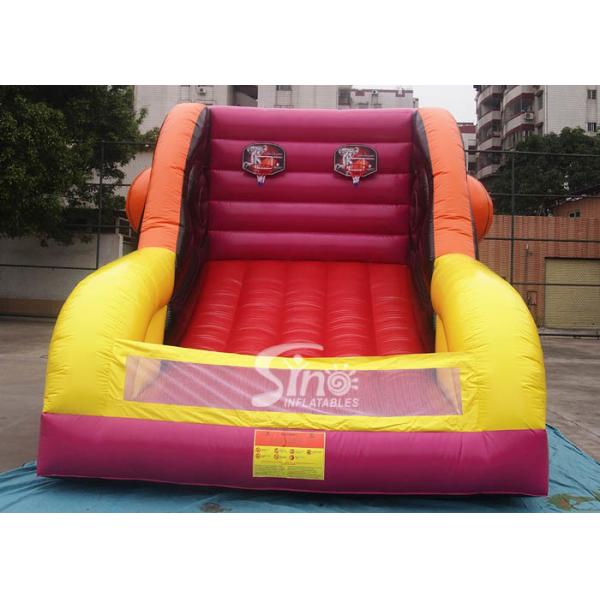 Quality Custom made giant inflatable basketball throwing with hoop for indoor games for sale
