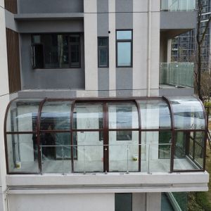 Quality Modern Design Automatic Retractable Sliding Glass Enclosure for Outdoor Garden for sale