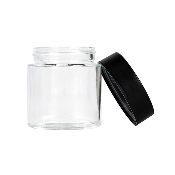 Quality Clear Glass Weed Jar Airtight Child Resistant Screw Lids For Dry Food Storage for sale