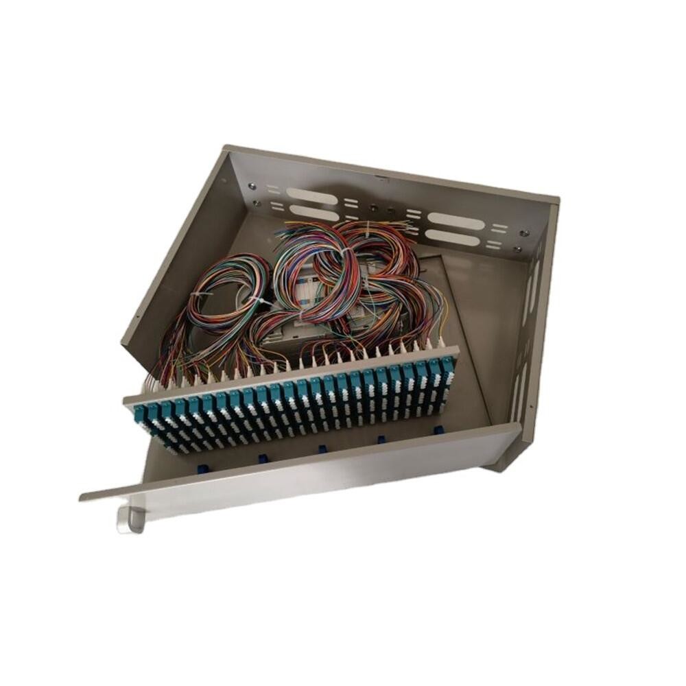 Quality 3U Fiber Optic Patch Panel Rack Mount 288Core LC Quad Swing Out Style for sale