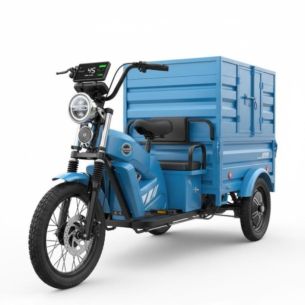 Quality Lithium ion Battery Electric Cargo Tricycle Including Hydraulic Braking Front Shock Absorber Maximum Speed 30 to 50 Km per Hour Ideal for Urban Logistics for sale