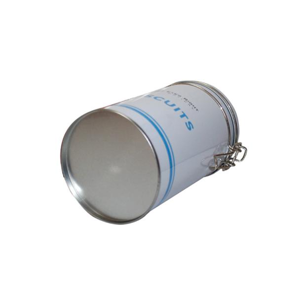 Quality Coffee Tin Can Round Tin Containers with Lids Cylinder Metal Coffee Box for sale