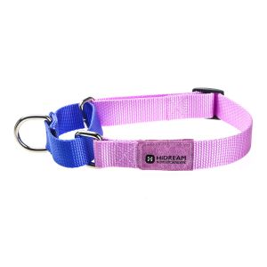 Quality Pink Orange Nylon Rope Dog Collar With Buckle Adjustable Buffered for sale
