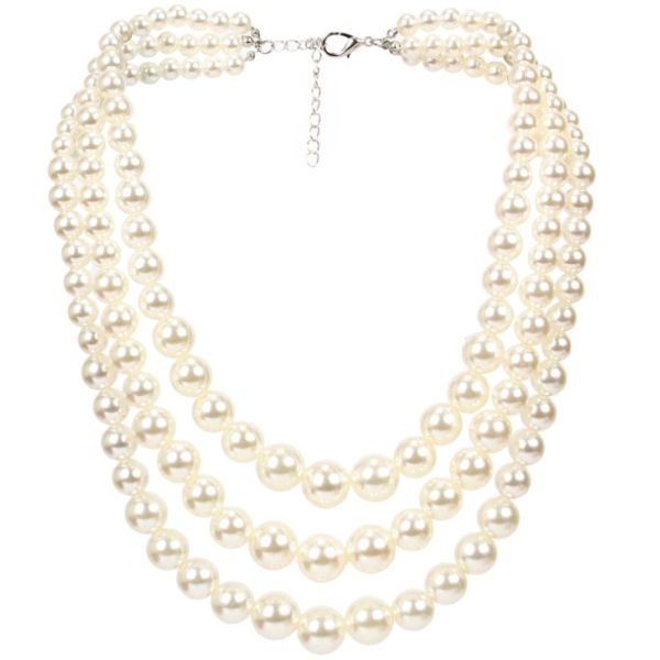 Quality Women Fashion Statement Layered Pearl Necklace for sale