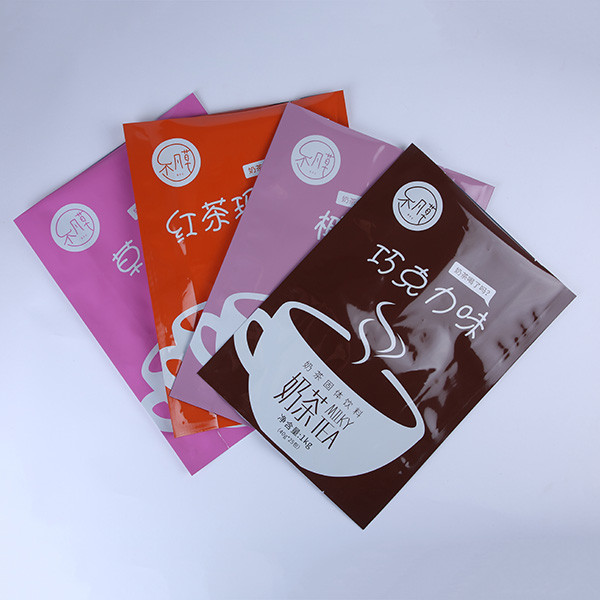 Quality Soft Plastic Three Side Seal Flat 60mic Matt Laminating Pouches Tea Packaging for sale