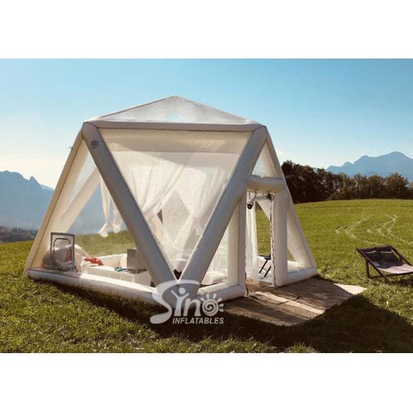 Quality Outdoor Portable Clear Pvc Inflatable Camping Tent With Airtight Frame For for sale