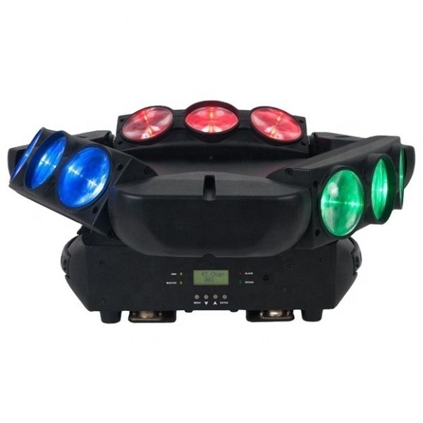 Quality RGBW 4in1 9 Eyes Spider LED Moving Head Wash IP20 For Disco Club for sale