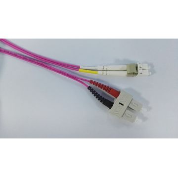 Quality OM3 Terminator Duplex LC TO SC Fiber Optic Patch Cord for sale