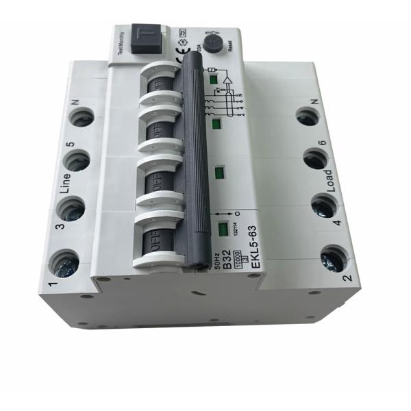 Quality EKL5-63B 40Amp 63A Type B RCBO B32 400V 30mA MCB Circuit Breaker for sale