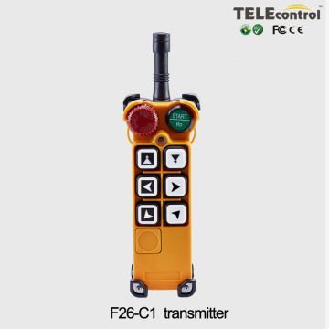 Quality F26-C1 Industrial Radio Remote Control Hoist Crane FCC 6 Single Speed Keys for sale