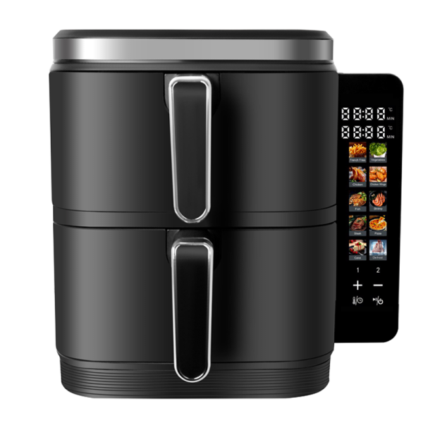 Quality Stack Air Fryer 6L+6L Top Bottom Heater Non Stick Foldable LCD Display for sale