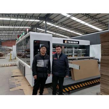 Quality 1200mm Automatic Flexo Printing Slotting Die Cutting Folding Gluing Strapping for sale