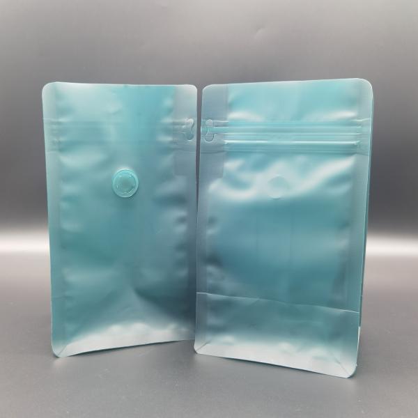 Quality Rotogravure Printed Flat Bottom Zipper Bag With Valve Single Color for sale