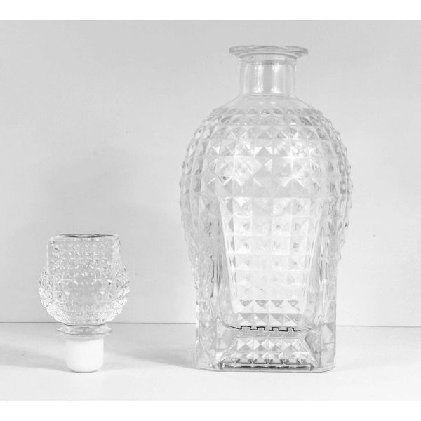 Quality XO Glass Bottle 750ml Vacuum Electroplating Coating Golden for sale