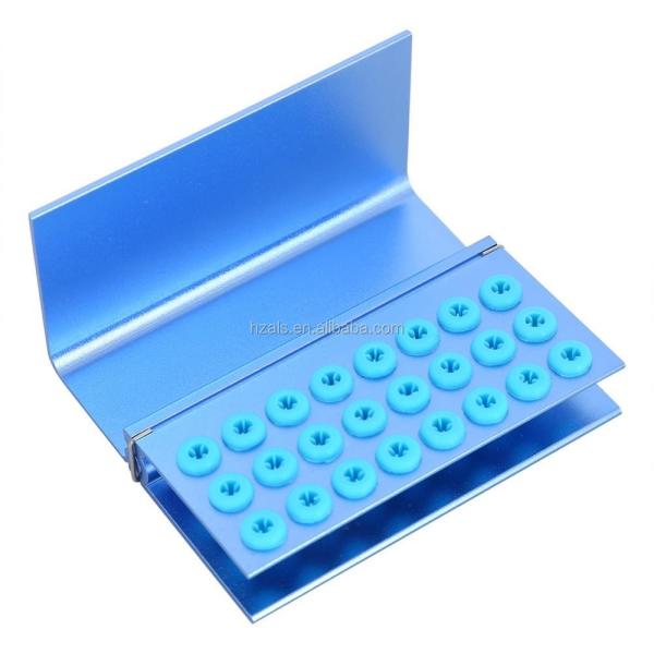 Quality Custom Orthodontic Accessory 24 Holes Dental Burs Holder With Silicone Block for sale