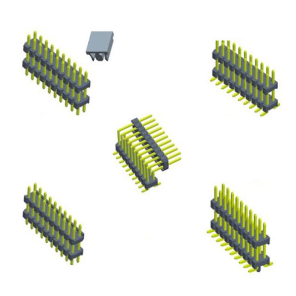 Quality 2.54mm Pitch SMT Pin Header Board Spacer 3AMP Rated Current Dual Row for sale