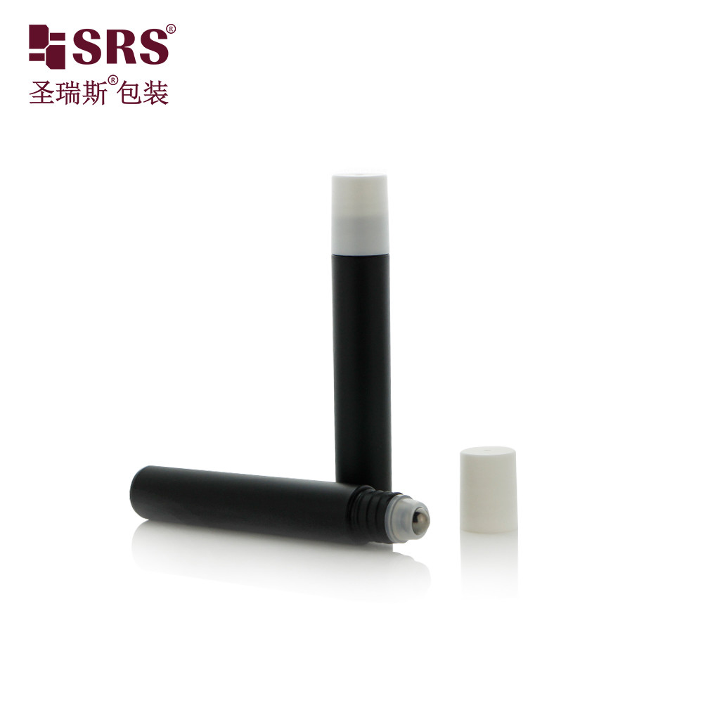 Quality RPP-8ml Black Frosted Injection Customization Roller Bottle for Massage Eye Gel for sale