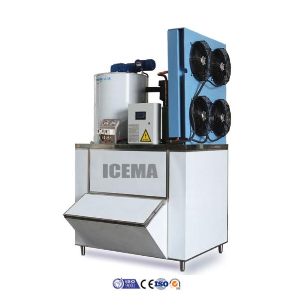Quality Commercial ICEMA 1T Industrial Flake Ice Machine with 2.1kw Refrigerating for sale