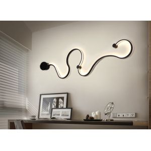 Quality PMMA Silica Gel Lampshade 110v 240v Led Wave Modern Wall Light for sale