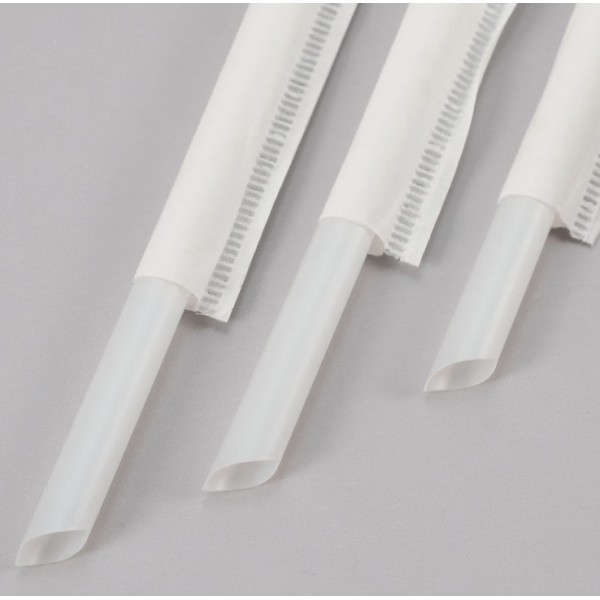 Quality Wrapped Biodegradable Plastic Straws Individually Compostable PLA Drinking for sale